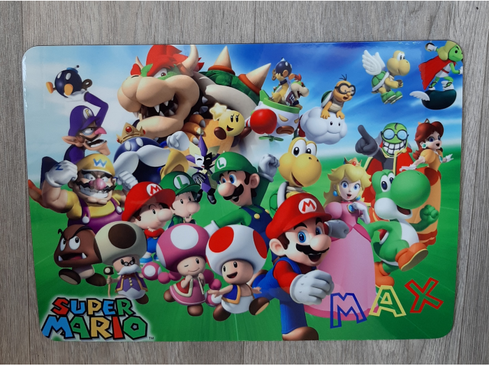 Super Mario Placemat - East Riding Engraving