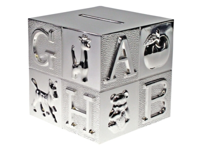 ABC Silver Plated Money box - East Riding Engraving